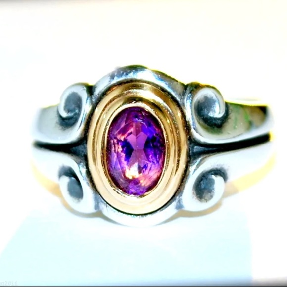 James Avery | Jewelry | James Avery Amethyst Scroll Ring Gold And ...